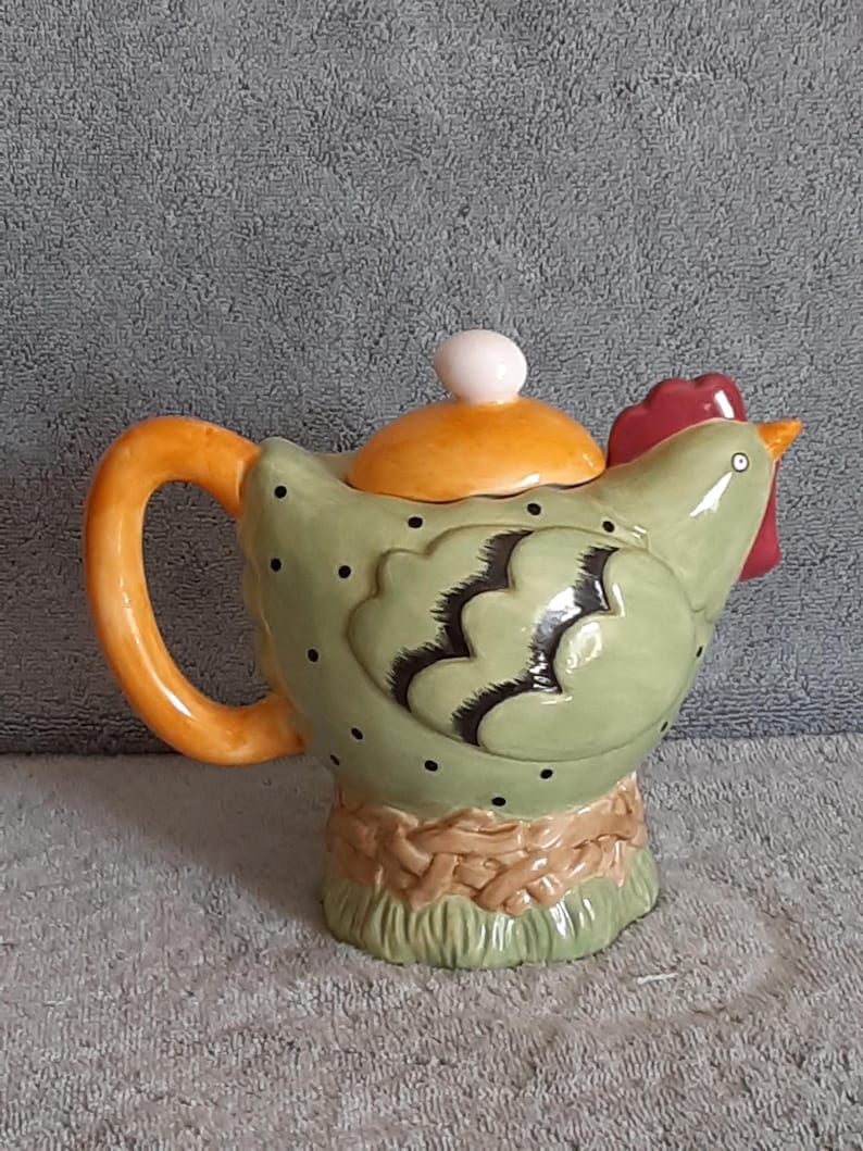 Teapot - Rooster Teapot - Nature Themed Teapot - Debbie Mumm Teapot - Etsy