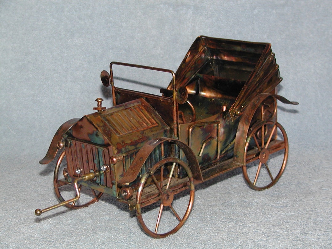 Music Box - Metal Art - Copper - Old Convertible Car - Happy Days Are ...
