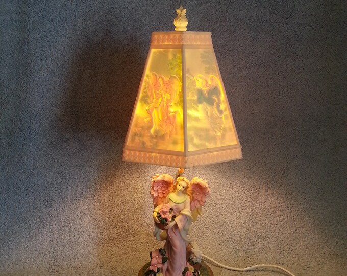 Angel Themed Lamp With Lithopane Shade - Accent Lamp - Etsy