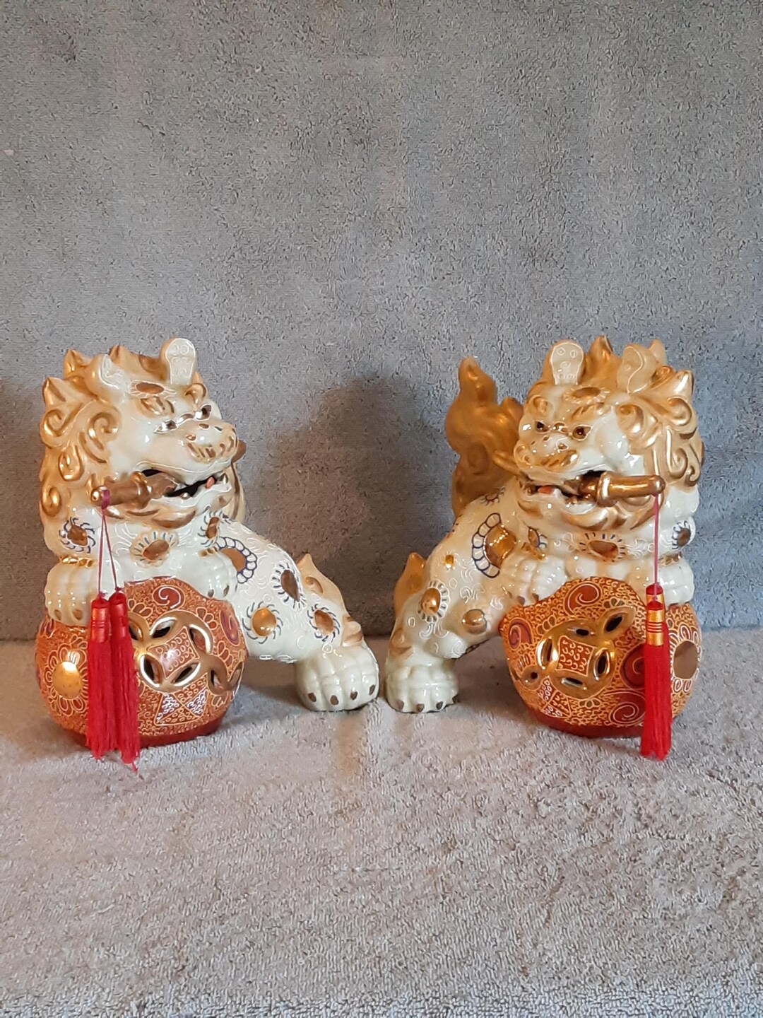 Large Foo Dogs - A Pair - Shi Shi Dogs - Foo Lions - Etsy