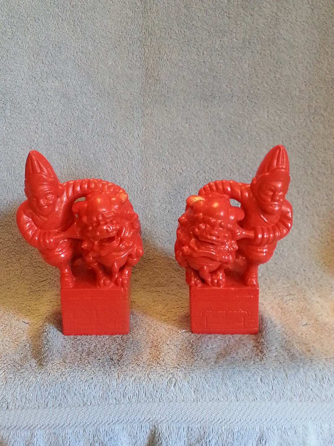 Foo Dogs - A Pair - Shi Shi Dogs - Foo Dogs and Asian Soldier - Etsy