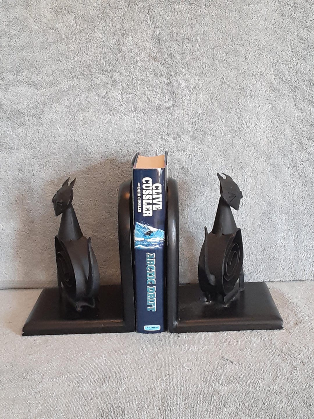 Cat Bookends - Nature Themed Bookends - Metal Bookends - Etsy