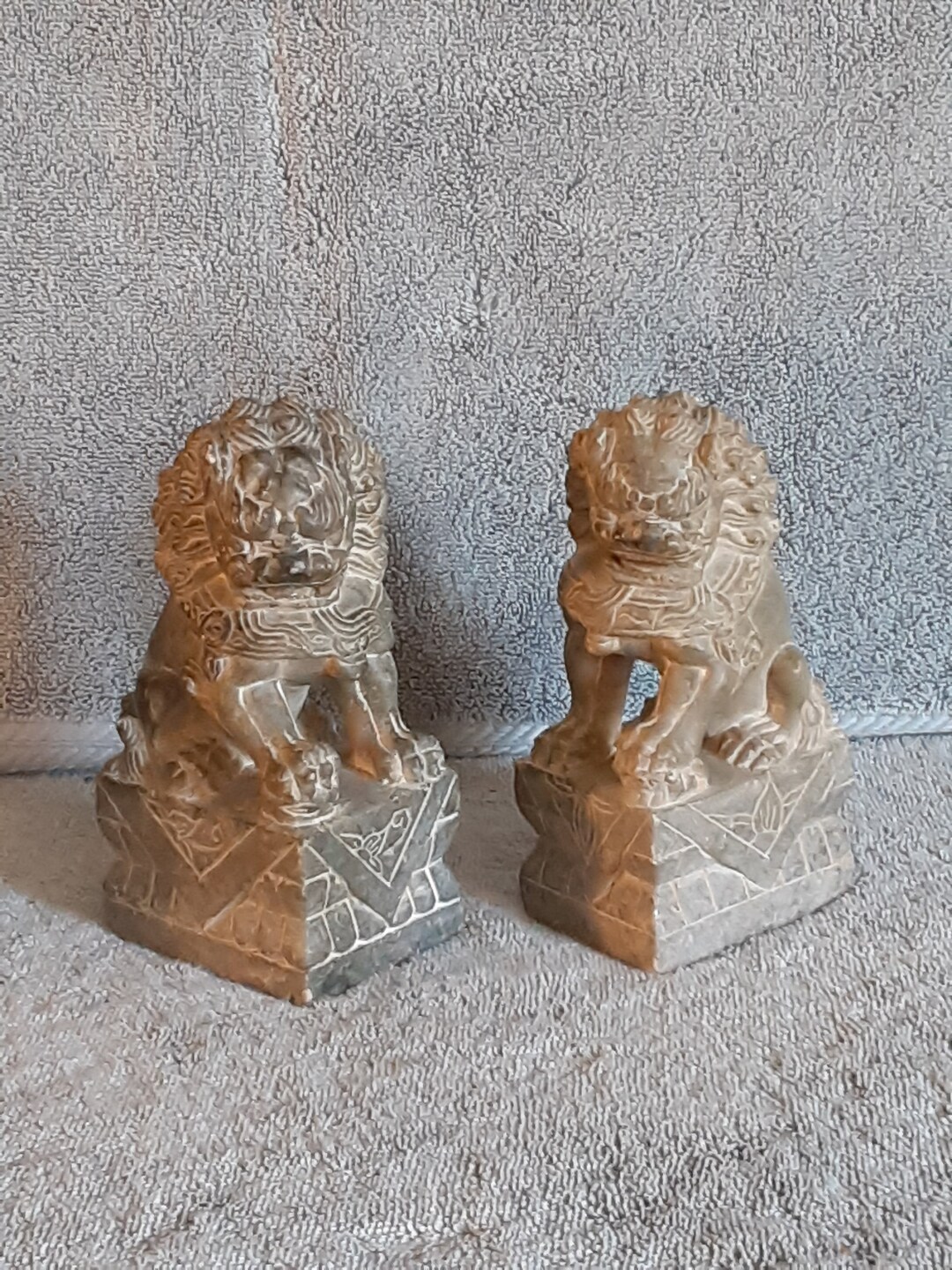 Foo Dogs - A Pair - Shi Shi Dogs - Foo Lions - Stone or Soapstone ...