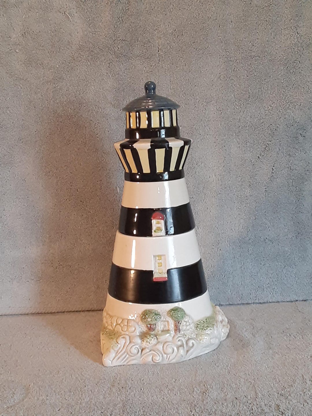 Cookie Jar - Lighthouse Theme Cookie Jar - Nautical Theme - Storage Jar ...