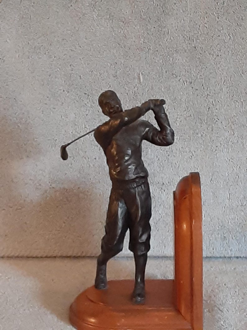 Bookends - Golfing Themed Bookends - Golfer and Caddie Bookends - Etsy