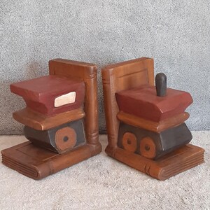 Bookends - Train Bookends - Locomotive Bookends - Steam Engine Bookends ...