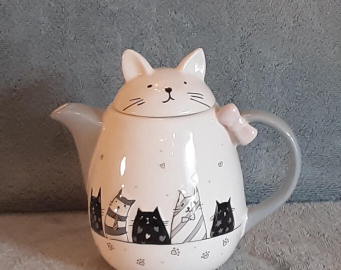 Teapot - Cat Theme Teapot - Made by Whimsical Cupboard - Etsy