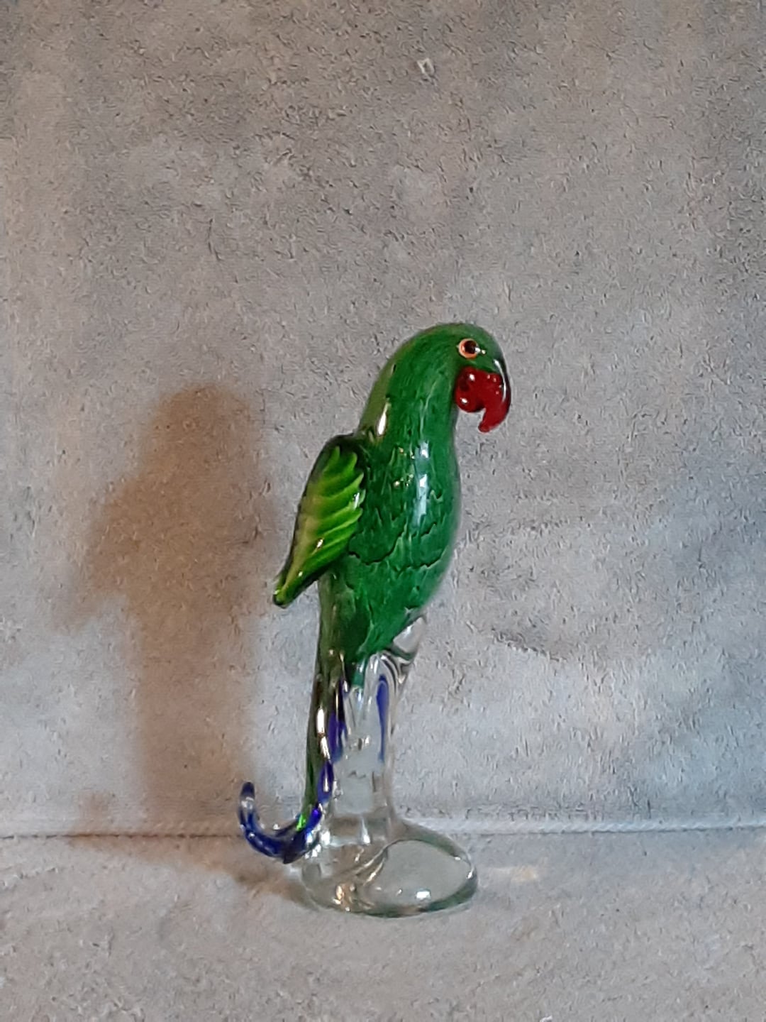 Art Glass Bird - Colorful Tropical Bird - Art Glass Parrot - Murano ...