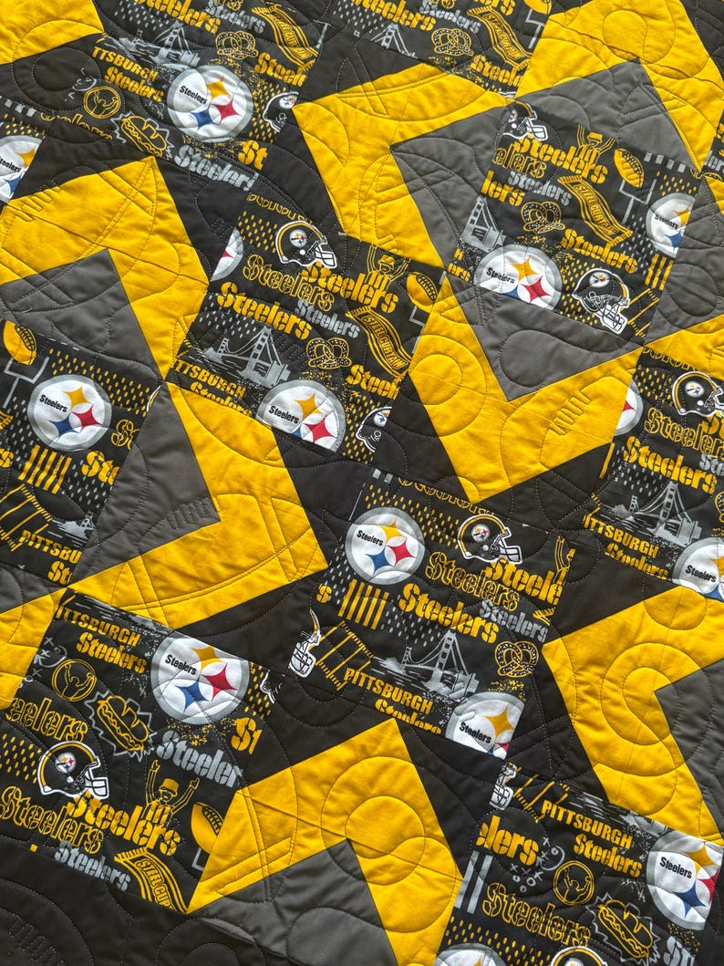Pittsburgh Steelers Lap Throw Quilt - Etsy