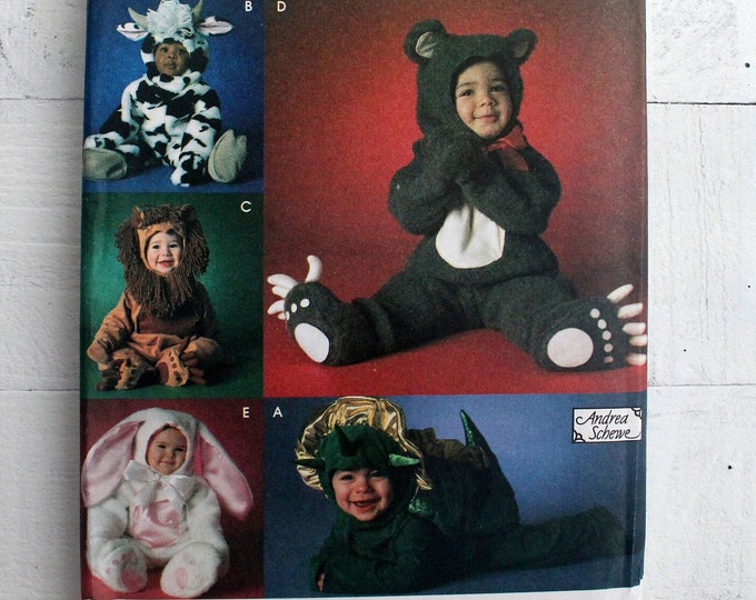 Simplicity 0682 Bear Cow Lion Bunny Dinosaur Toddlers' - Etsy