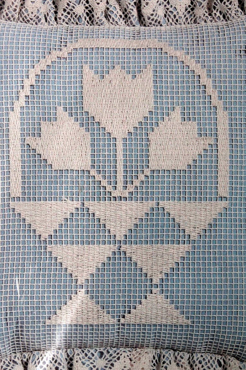 Net Darning Pillow Kit Tulip Basket Charmin Back Street Janlynn Filet ...