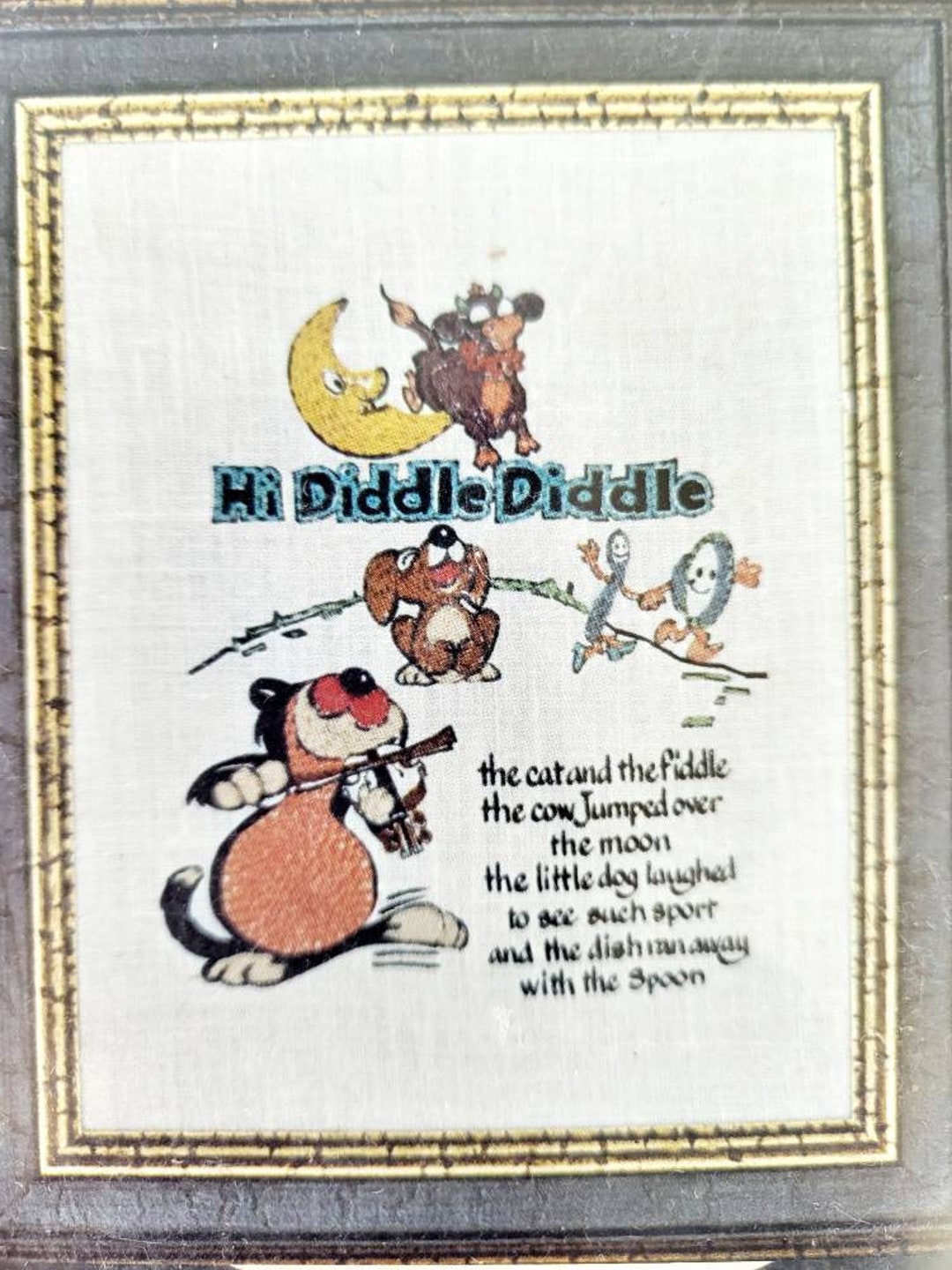 Hey Diddle Diddle Crewel Embroidery Kit Sew It With Love - Etsy