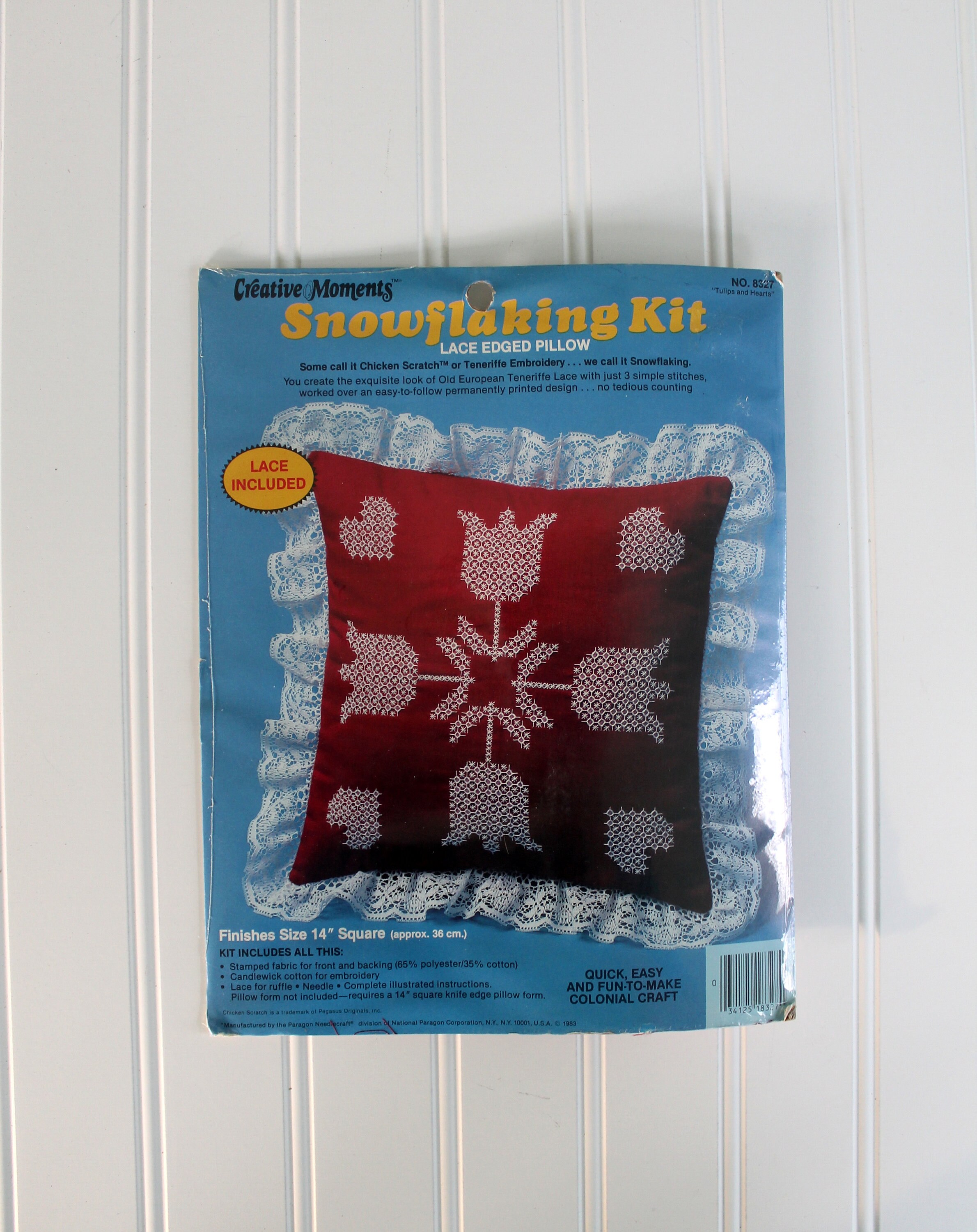 Chicken Scratch Teneriffe Embroidery Snowflaking Kit Lace Edged Pillow ...