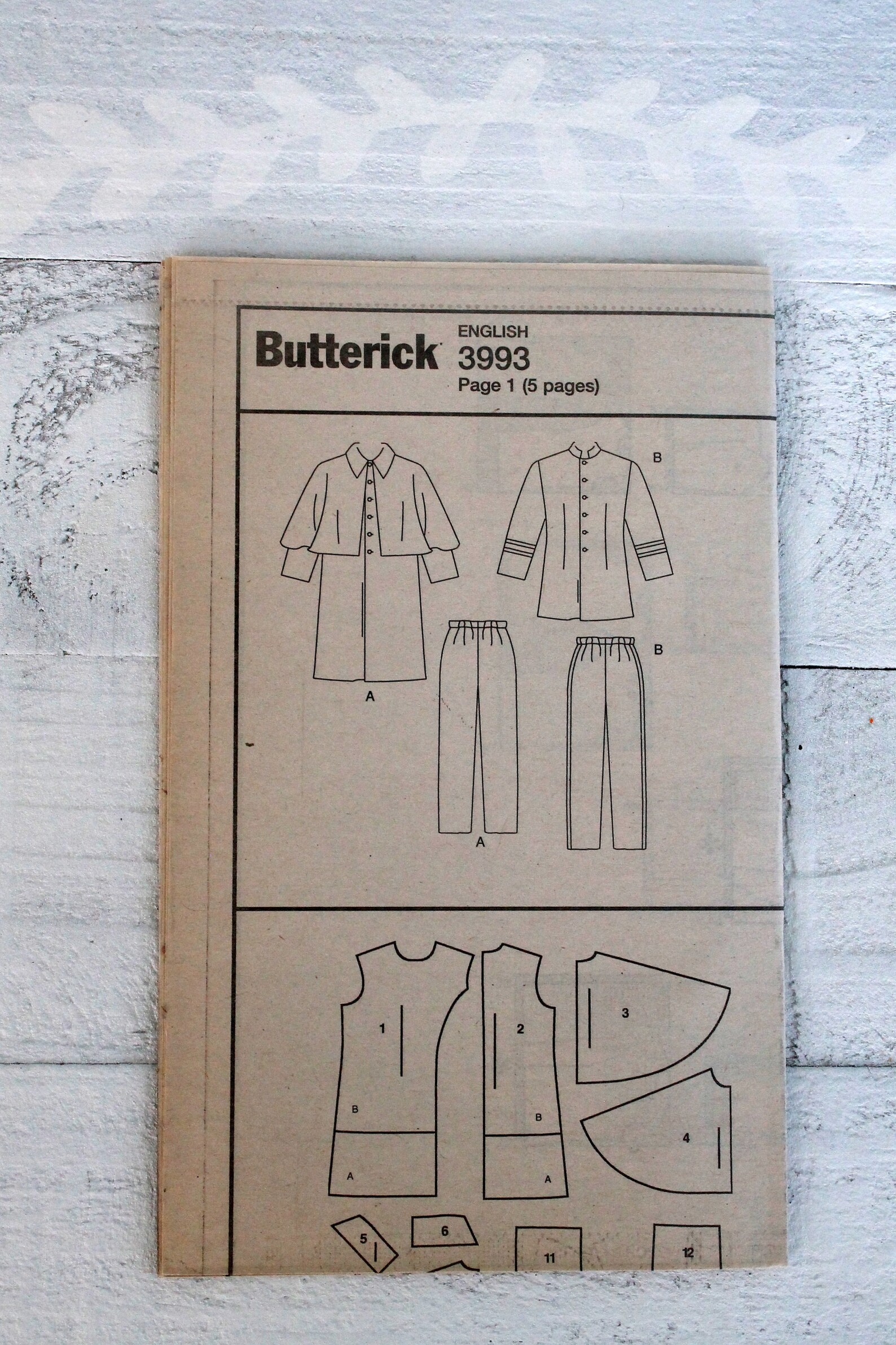 Butterick 3993 Costume Easy Sewing Pattern Sherlock Holmes - Etsy