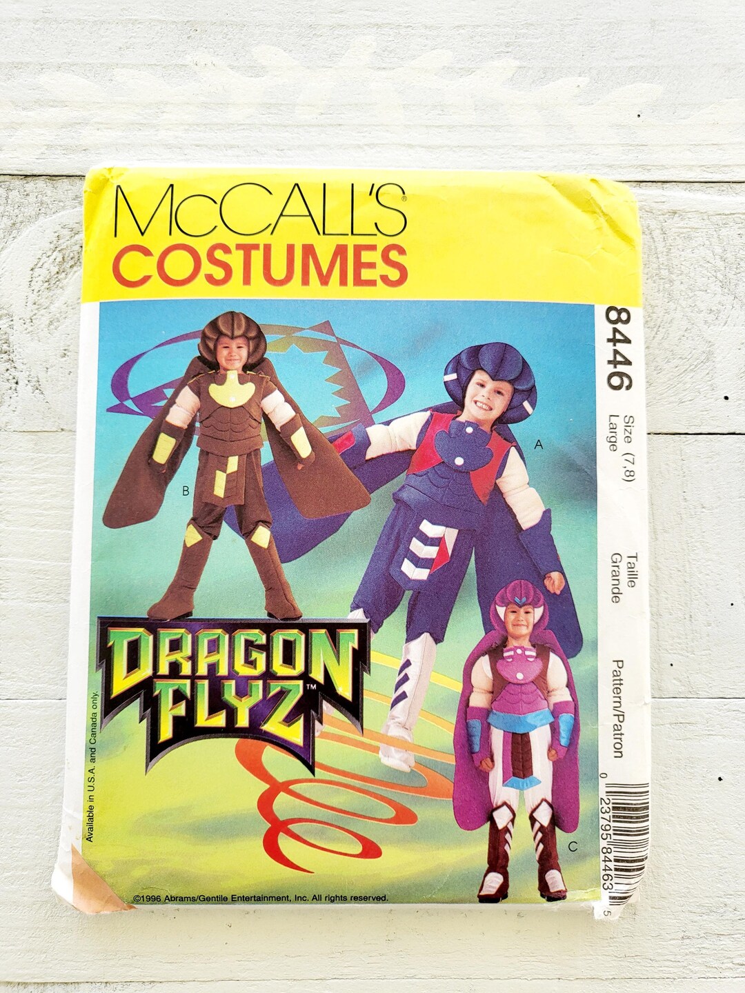 Mccall's 8446 Dragon Flyz Costume Sewing Pattern Children's Boys' Size ...