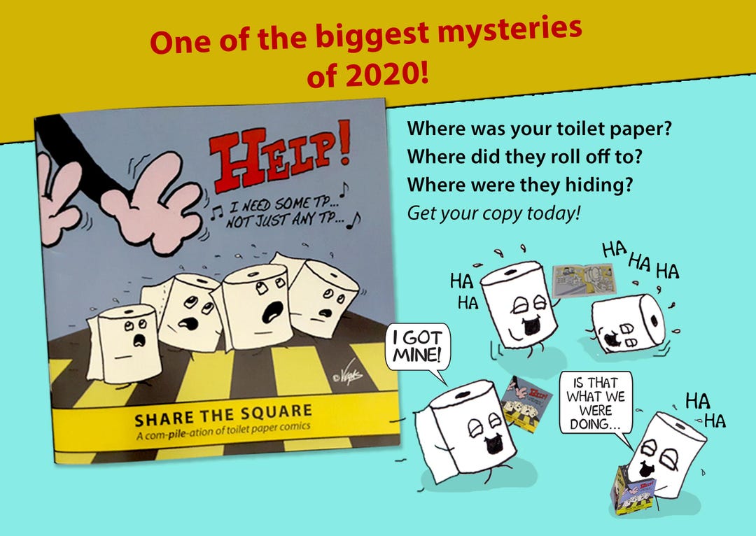 Funny Toilet Paper Book, Humorous Book, Funny Comic Book, Share the ...