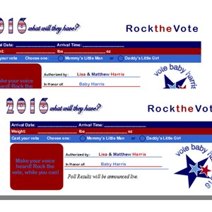 2020 Election Baby Drive by Gender Reveal Invite Baby Ballot Invite ...