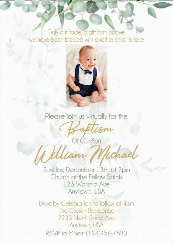 Dedication Invitation Wording