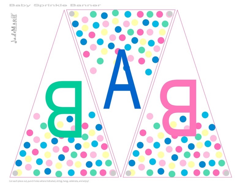 Baby Sprinkle Banner- Printable Banner DIY- Instant Download - Etsy