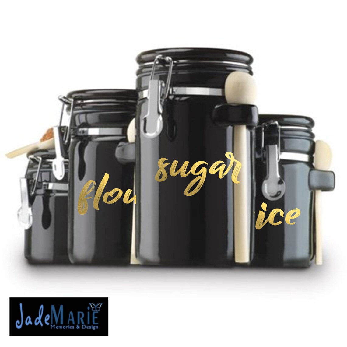 Kitchen Canister Decal, Kitchen Organization, Custom Kitchen Decal ...