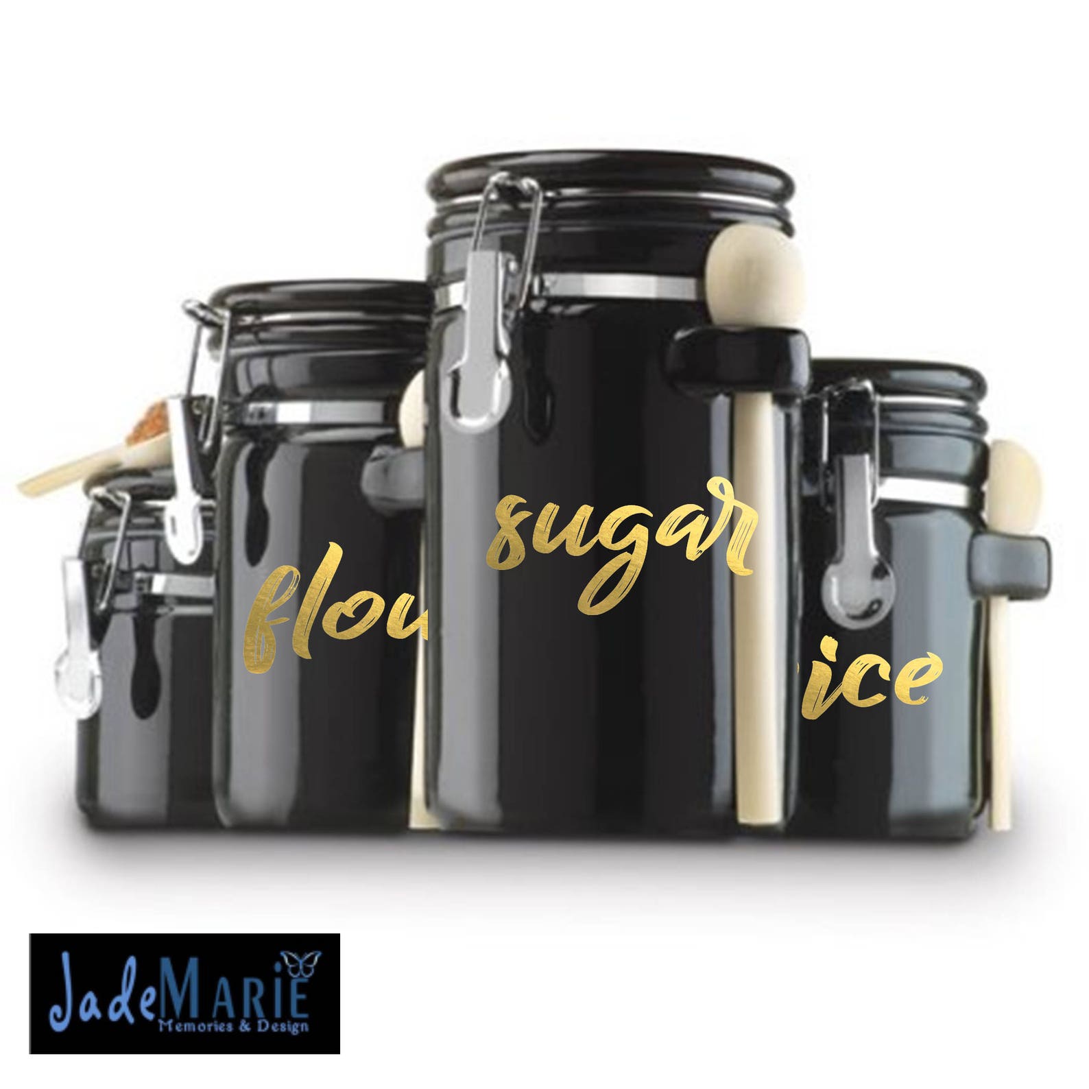 Kitchen Canister Decal Kitchen Organization Custom Kitchen | Etsy