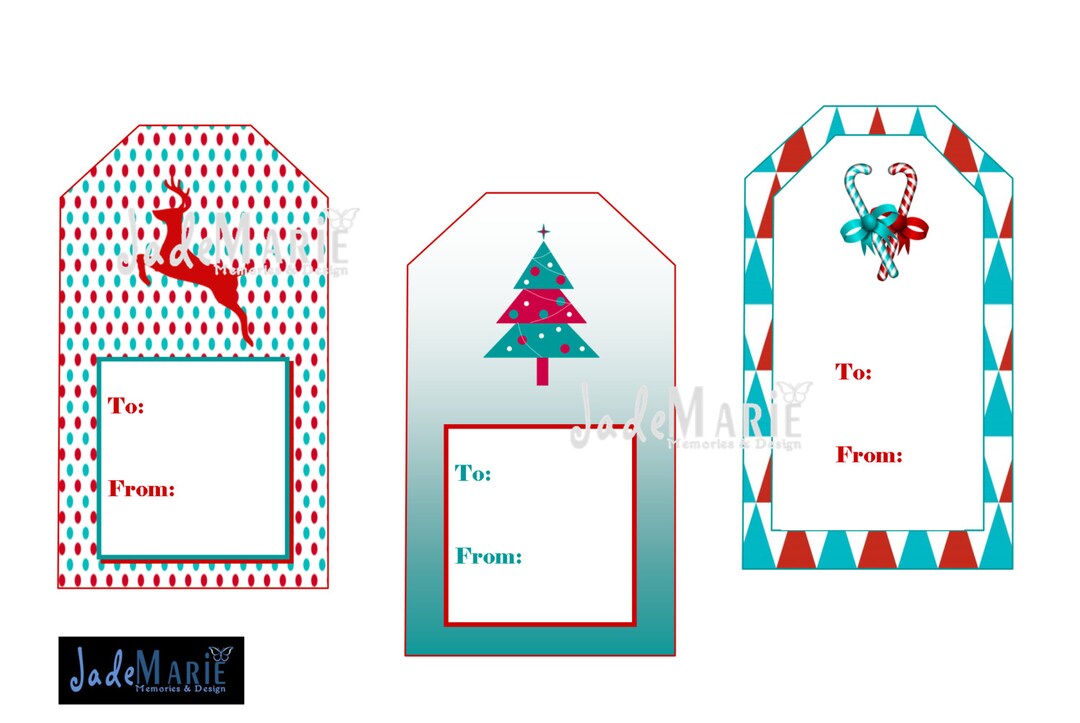 Christmas Holiday Gift Tags- Instant Download - Etsy