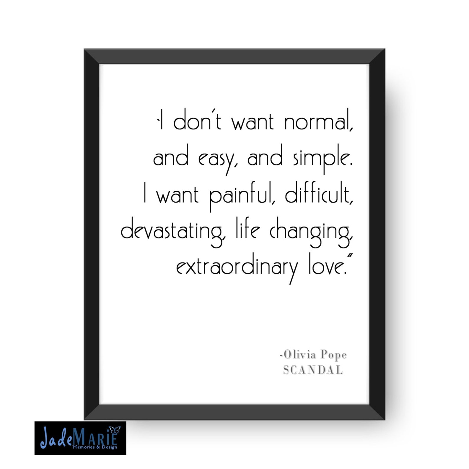 Olivia Pope-- SCANDAL Inspired Digital Quote for Download Classic Black ...