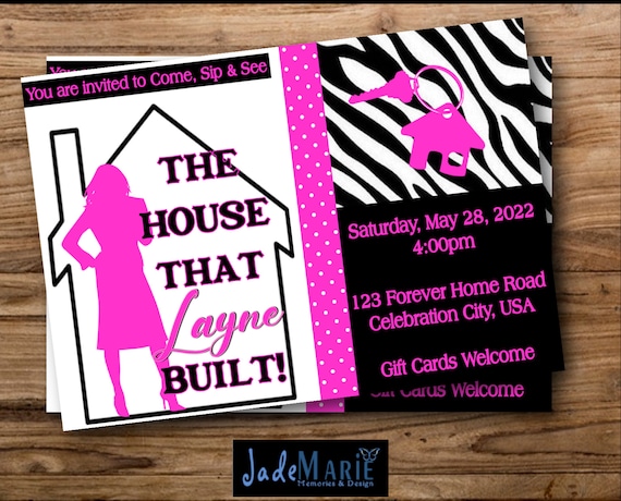 Independent Woman Housewarming Invitation- Female New House Sip n See ...