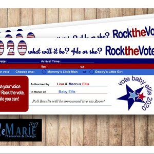 2020 Election Baby Drive by Gender Reveal Invite Baby Ballot Invite ...