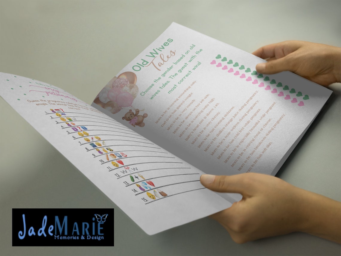 Baby Shower Game Booklet- Any Theme - Etsy