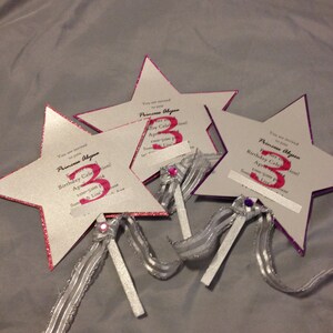 Princess Wand Invites-- Princess Wand Invitations Fairy Wand Invites ...