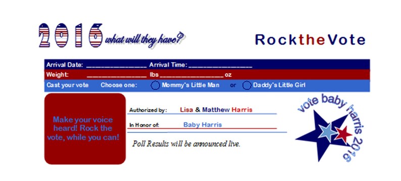 2020 Election Baby Drive by Gender Reveal Invite Baby Ballot - Etsy