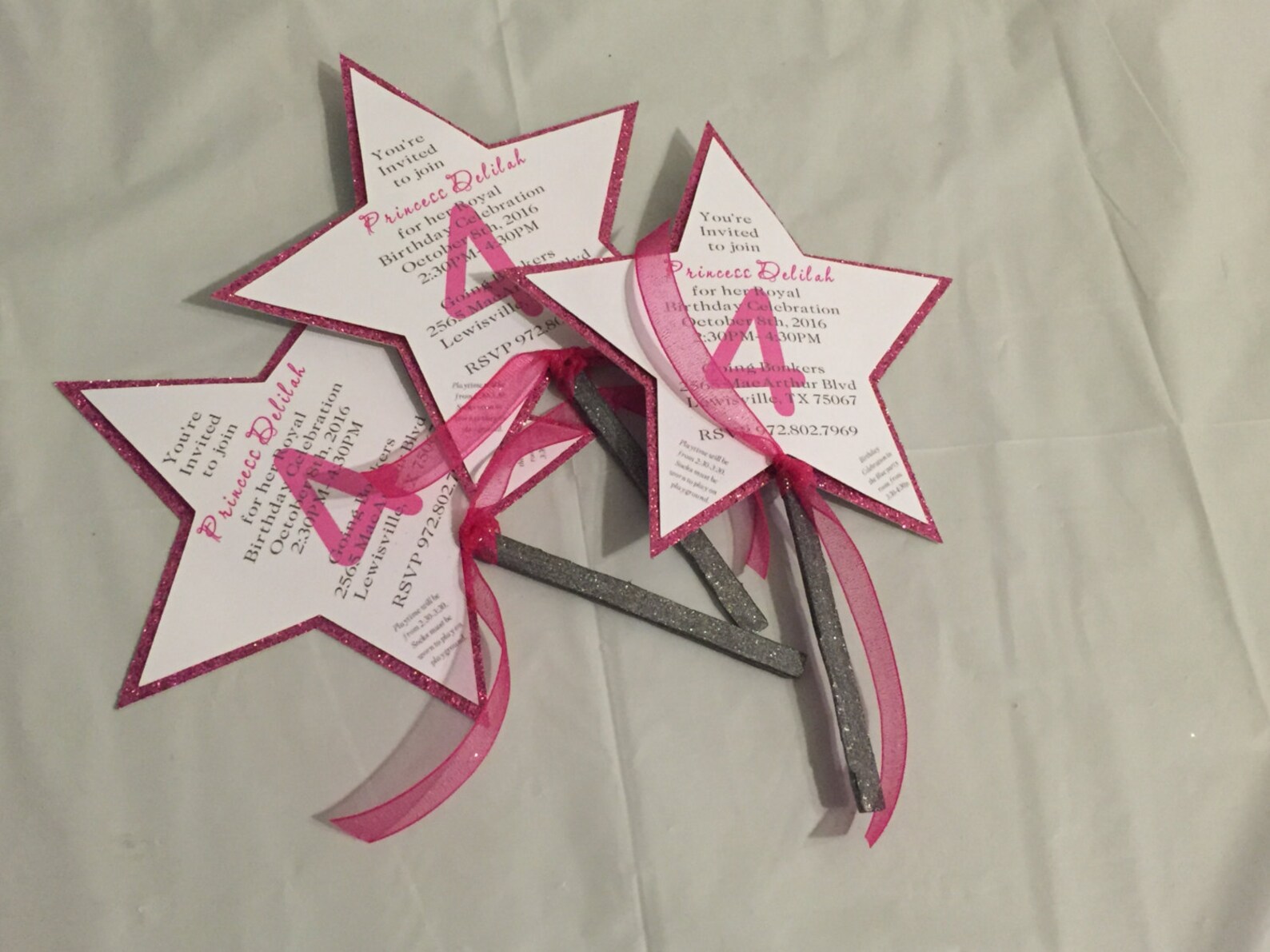 Princess Wand Invites Princess Wand Invitations Fairy Wand - Etsy