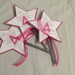 Princess Wand Invites-- Princess Wand Invitations Fairy Wand Invites ...