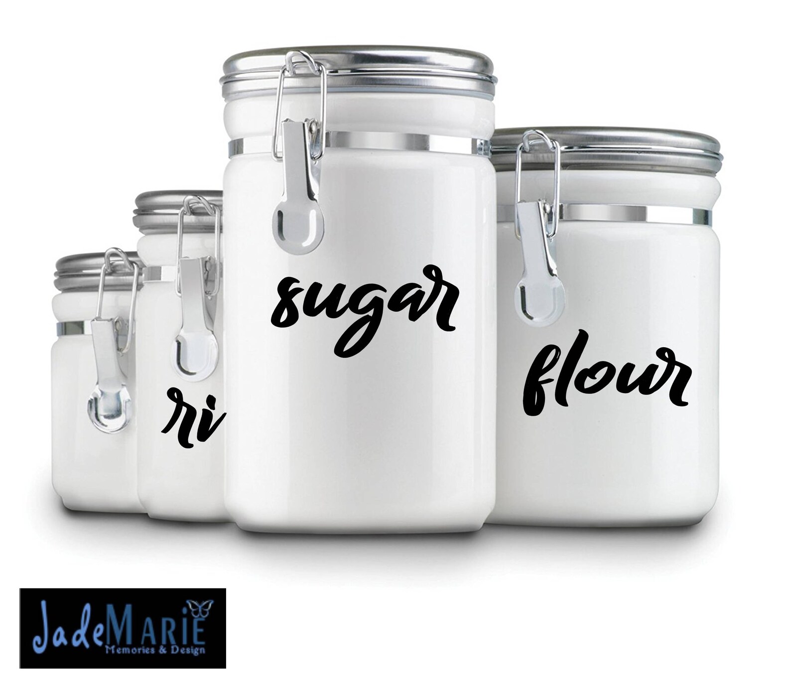 Kitchen Canister Decal Kitchen Organization Custom Kitchen | Etsy