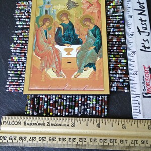 VTG Trinity Three Angels Andrei Rublev Icon Plaque Mixed Media ...