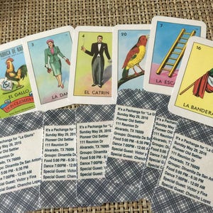 10 Loteria Game Boards Only DIY Table Confetti Journal Tucks Day of ...