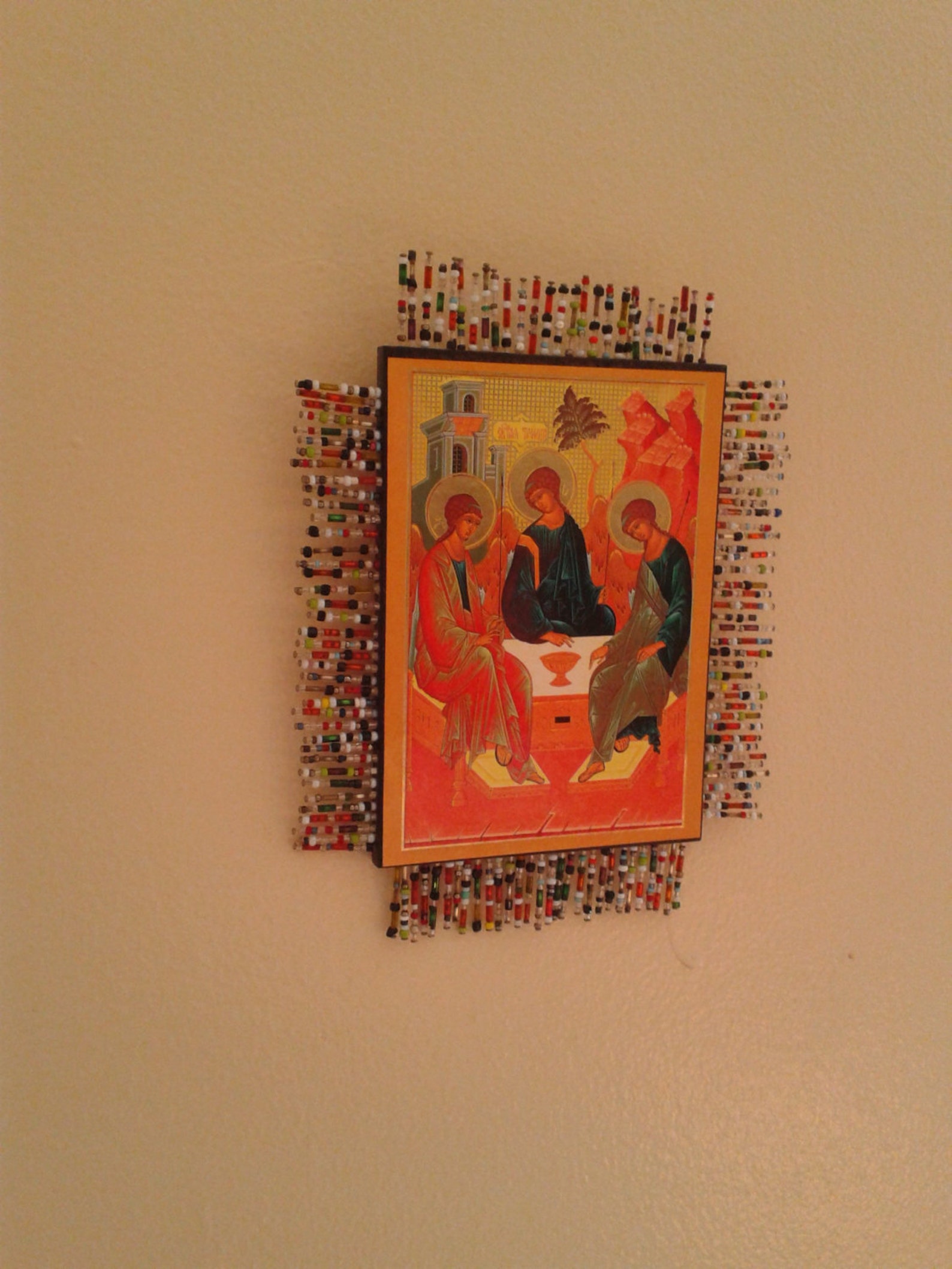 VTG Trinity Three Angels Andrei Rublev Icon Plaque Mixed Media - Etsy