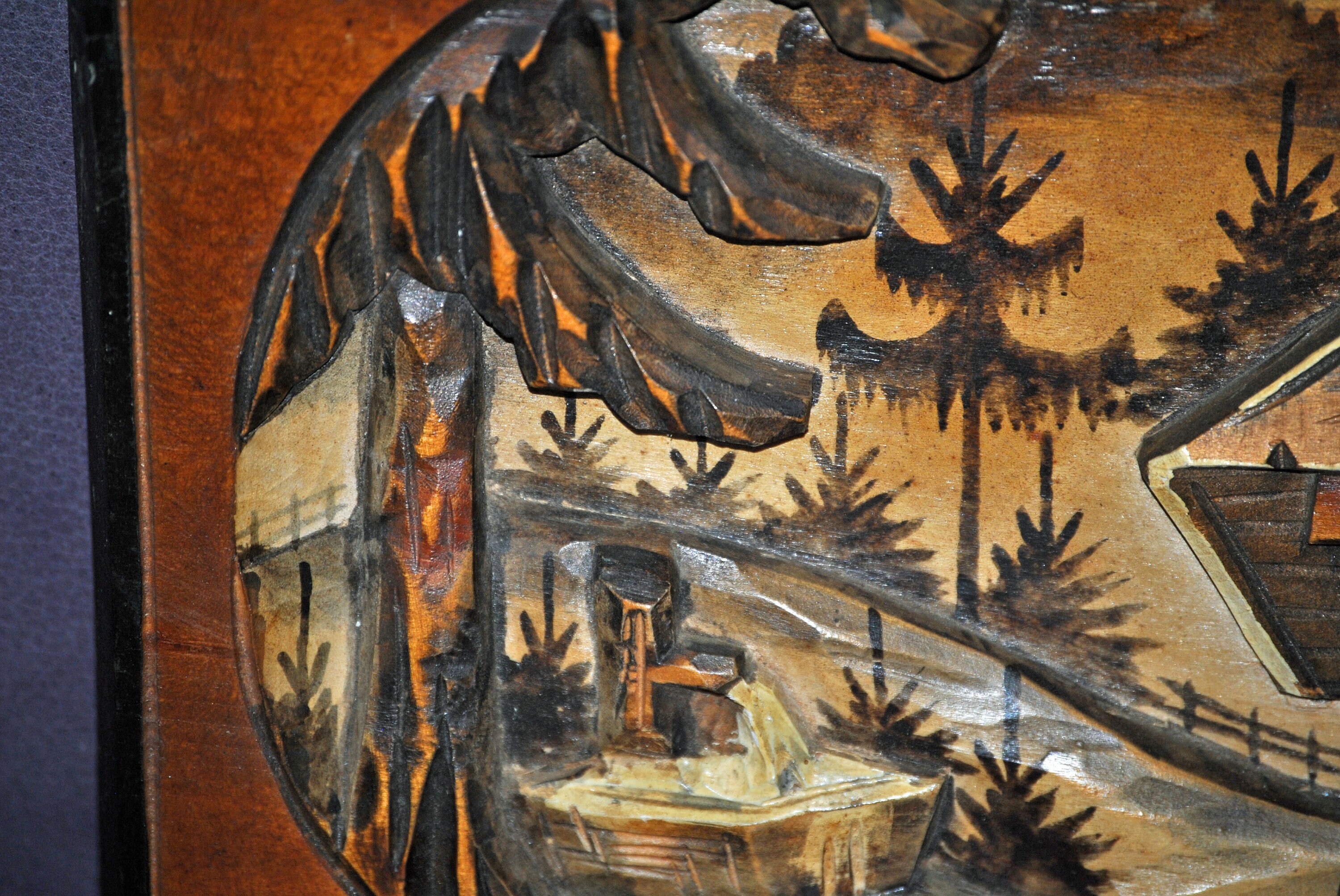 HANDCARVED 3D GERMAN LANDSCAPES 1962 garantiert Handarbeittranslation ...