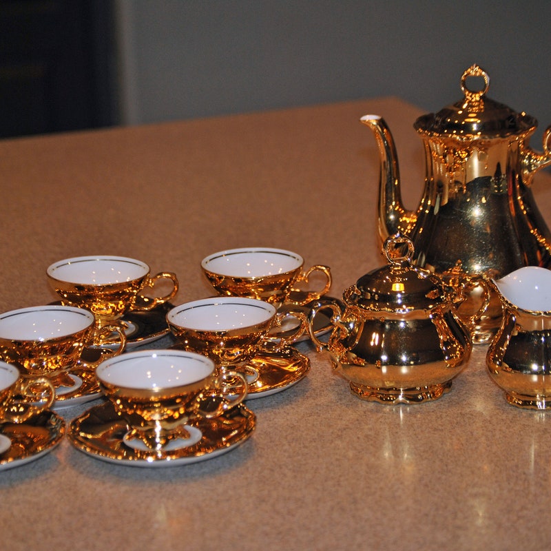 Gold Plated Tea Set - Etsy