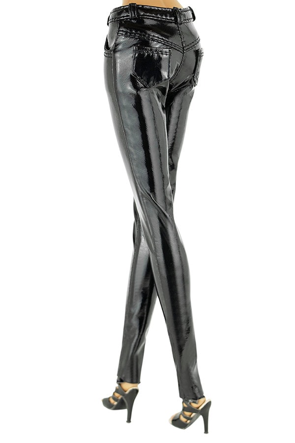 Schwarze Lacklederhose Choose Size Fashion Royalty Fr 16 Etsy
