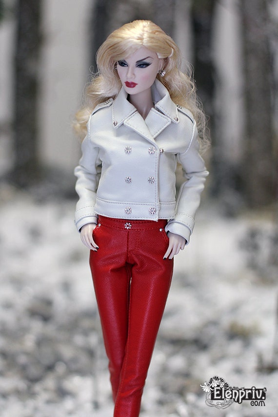Elenpriv Red Leather Pants For Fashion Royalty Fr2 Body Doll Etsy