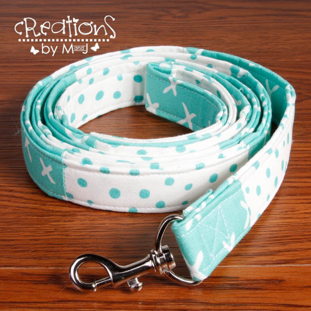 Dog Leash, Dog Lead, Pet Leash, Tether, Strap, Canine, Teal and White ...