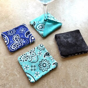 Paisley Coasters Wine Glass Fabric Coasters Set of 4 Wine - Etsy