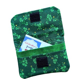 Shamrock Fabric Card Holder Wallet for Women, Credit Card Holder, Irish ...