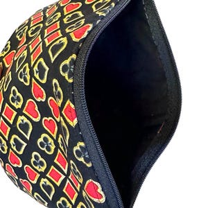 Playing Card Fabric Zipper Coin Purse, Padded Zipper Bag, Card Player ...