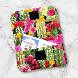 Cactus Card Holder Wallet, Cactus Gift for Women, Blooming Cactus ...