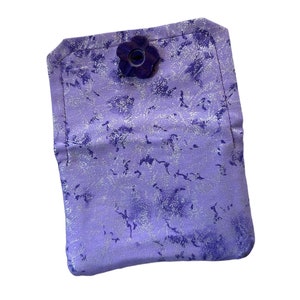 Lavender/purple Credit Card Holder, Gift for Women, Fabric Pocket ...