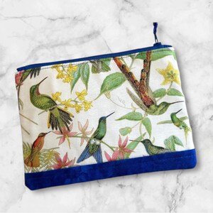 Hummingbird Fabric Zipper Pouch, Gift for Hummingbird Lover, Bird Coin ...