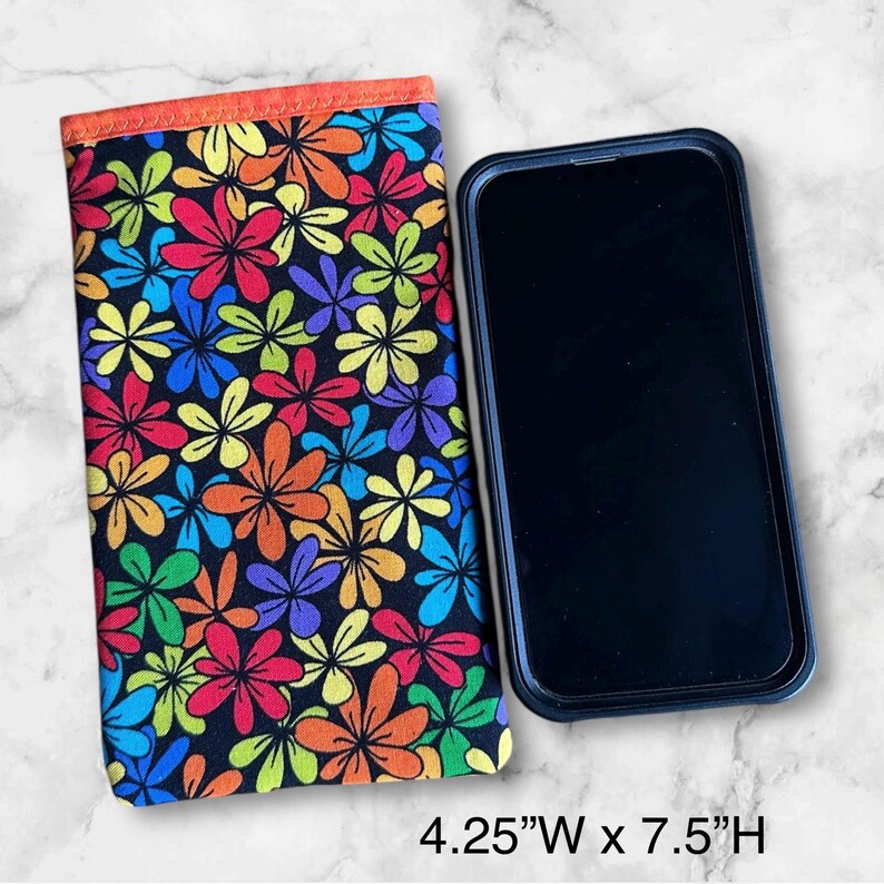 Large Fabric Phone Case, Cell Phone Pouch, Sunglass Case, Open End ...